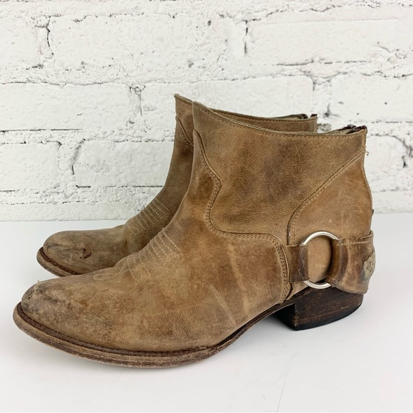 Freebird by Steven | Shoes | Freebird Cali Brown Leather Distressed Oring Heel Strap Studded ...